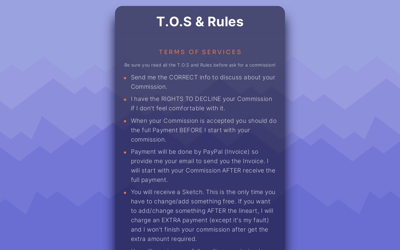 TOS and Rules